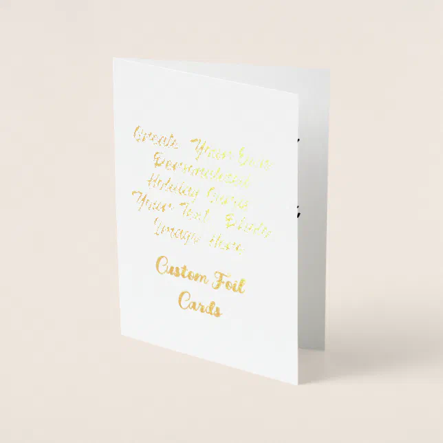 Create Your Own Personalised Custom Foil Cards | Zazzle