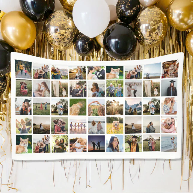 Create Your Own Personalised Photo Collage Banner | Zazzle