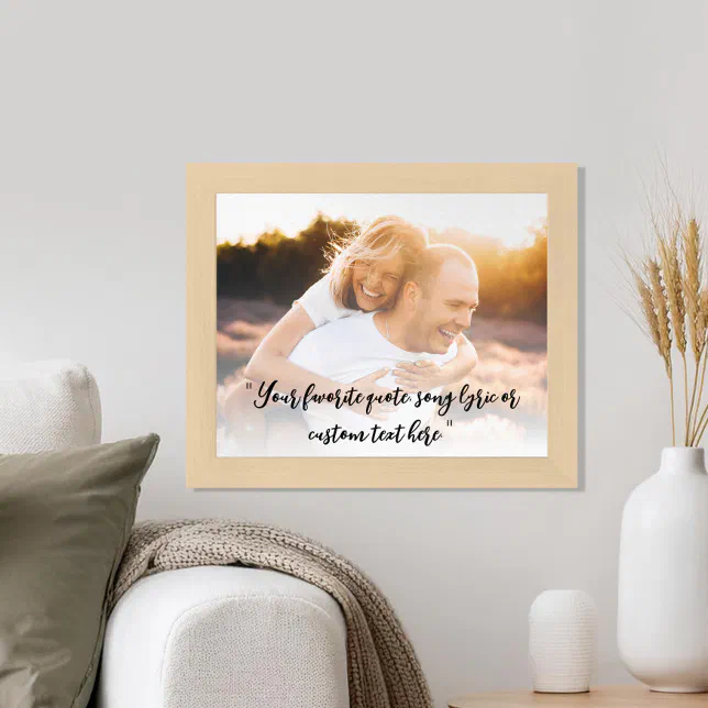 Create Your Own Personalised Photo Custom Quote Poster | Zazzle