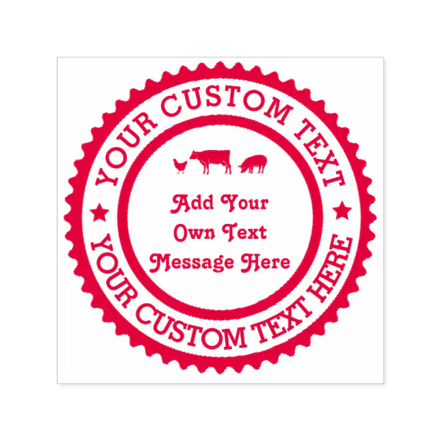 Create Your Own Personalized Text Image Self-inking Stamp | Zazzle
