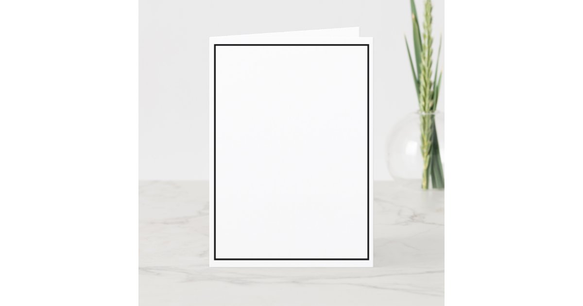 Create Your Own Photo Card-Black Border Card | Zazzle
