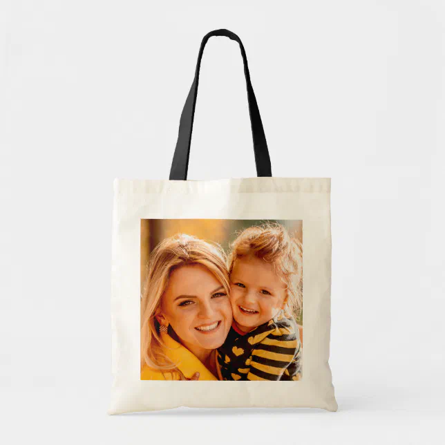 Create Your Own Photo Personalised Custom Tote Bag | Zazzle