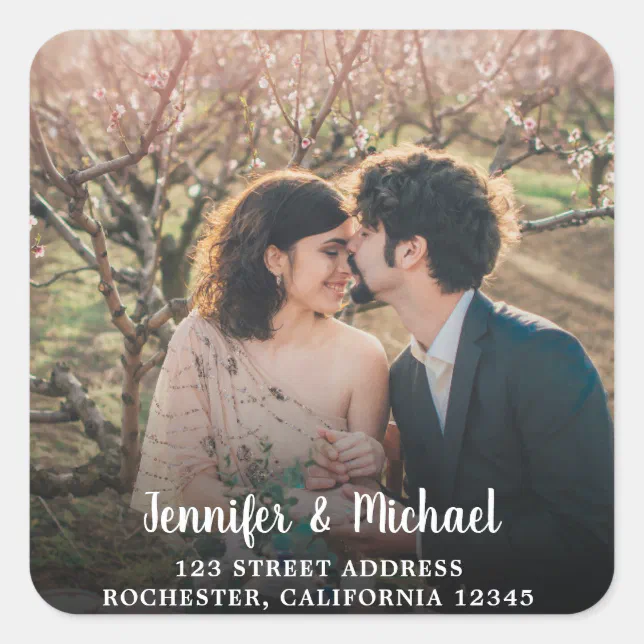 Create your own photo rustic country Wedding seals | Zazzle