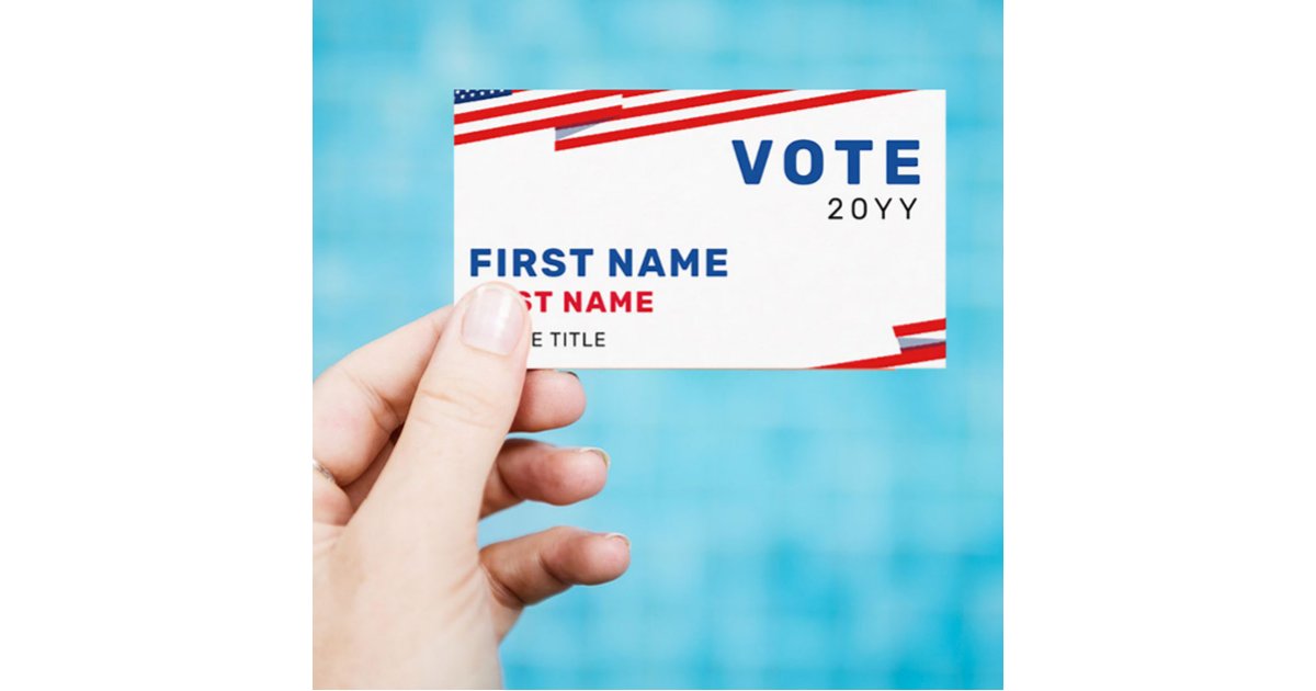 Create Your Own Political Election Campaign Business Card | Zazzle