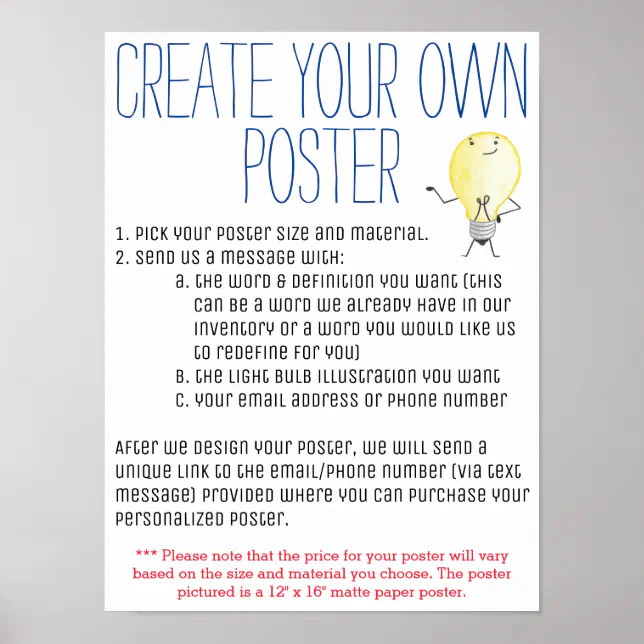 Create Your Own Poster | Zazzle