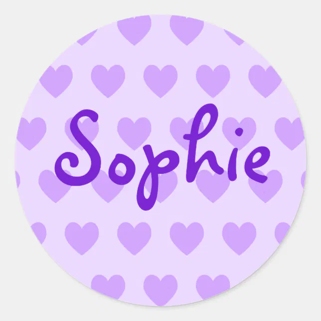 Create Your Own Purple Heart Pattern Classic Round Sticker | Zazzle
