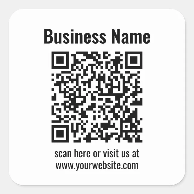 Create Your Own QR Code | Transperant Square Sticker | Zazzle