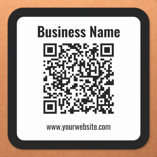 Create Your Own QR Code | Transperant Square Sticker | Zazzle