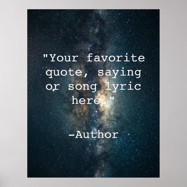 Create Your Own Quote Poster | Zazzle
