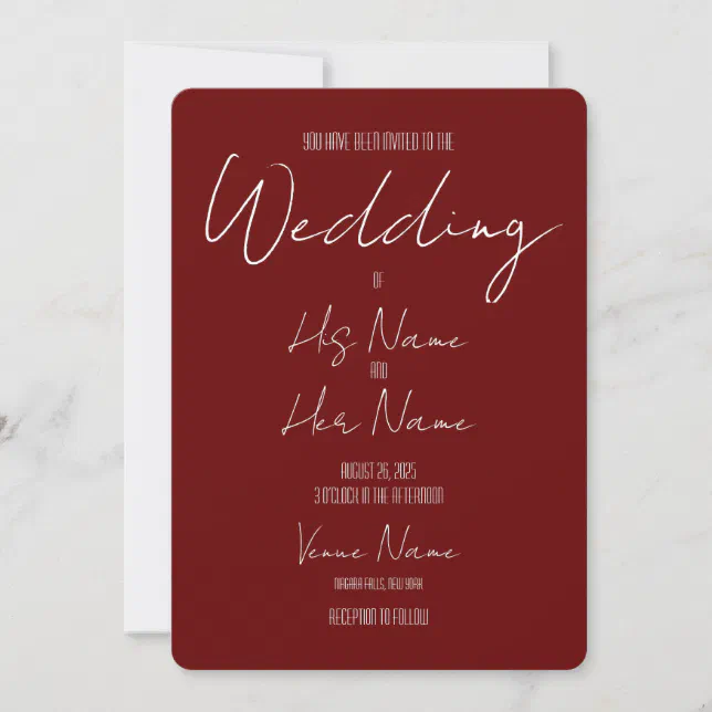 Create Your Own Red Wedding Invitation | Zazzle