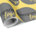 CREATE YOUR OWN REPEATING PATTERN BUSINESS LOGO WRAPPING PAPER | Zazzle