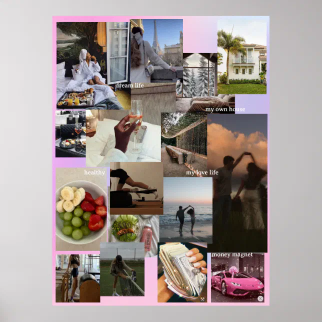 Create Your Own Vision Board Manifesting Poster | Zazzle