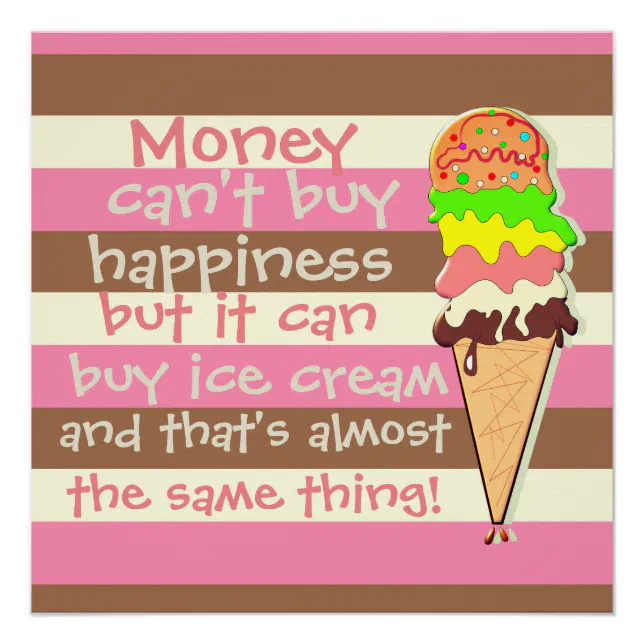 Create Your Own - Whimsical Neapolitan Stripes Poster | Zazzle