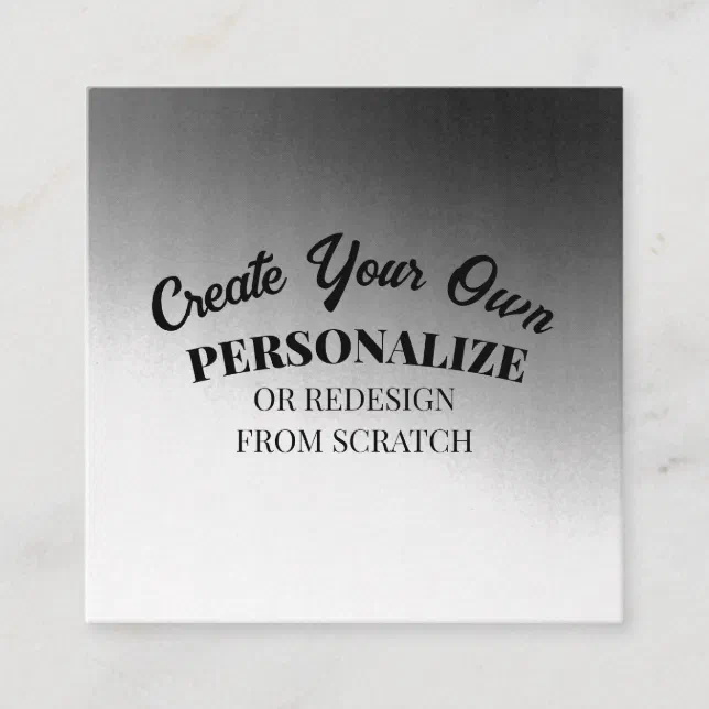 Create Your Very Own Custom Square Business Card | Zazzle