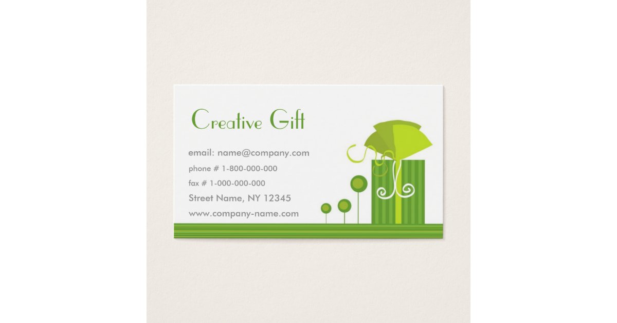 Creative Gift Shop Business Card Template | Zazzle