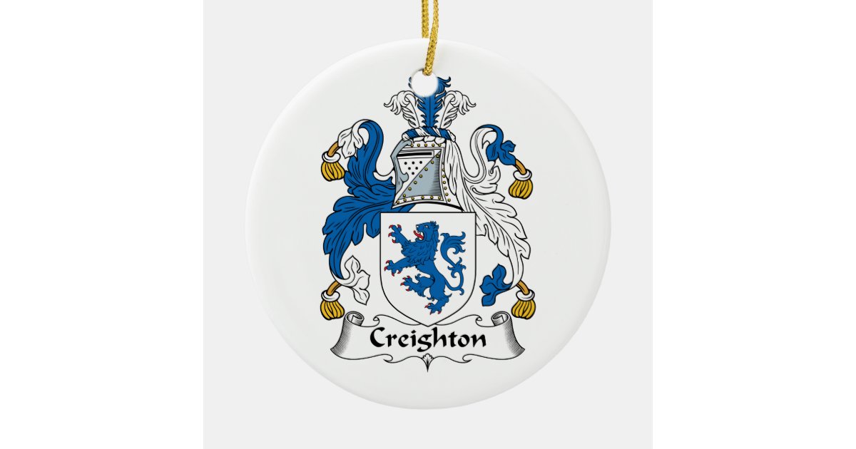 Creighton Family Crest Ceramic Tree Decoration | Zazzle