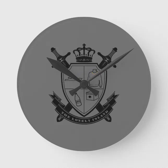 Crest Round Clock | Zazzle