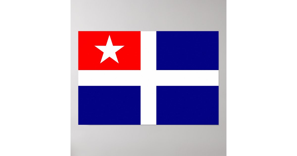 crete region flag greece symbol poster | Zazzle