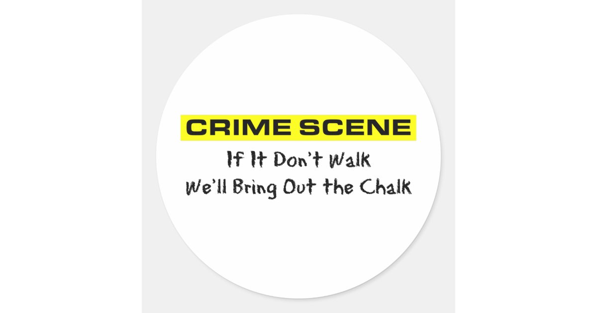 Crime Scene Investigator Classic Round Sticker | Zazzle