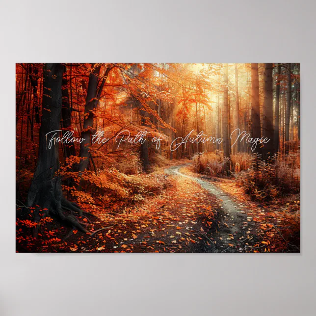Crimson Pathway Poster | Zazzle