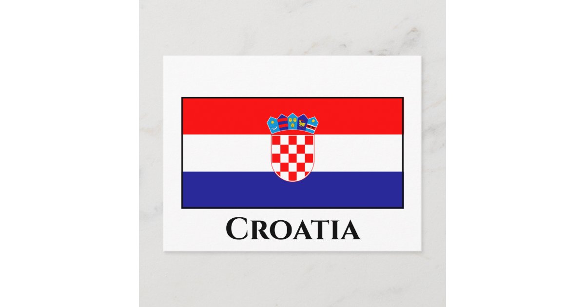 Croatia (Croatian) Flag Postcard | Zazzle