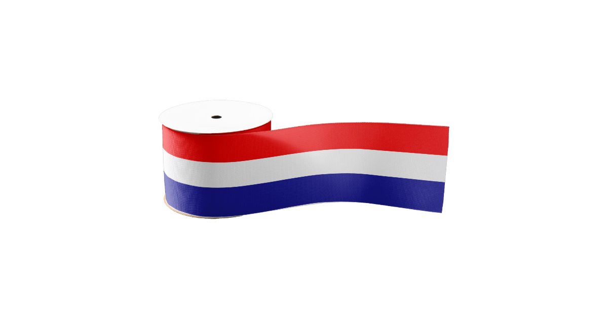 Croatian flag colours ribbon, Tricolor, Croatia Grosgrain Ribbon | Zazzle