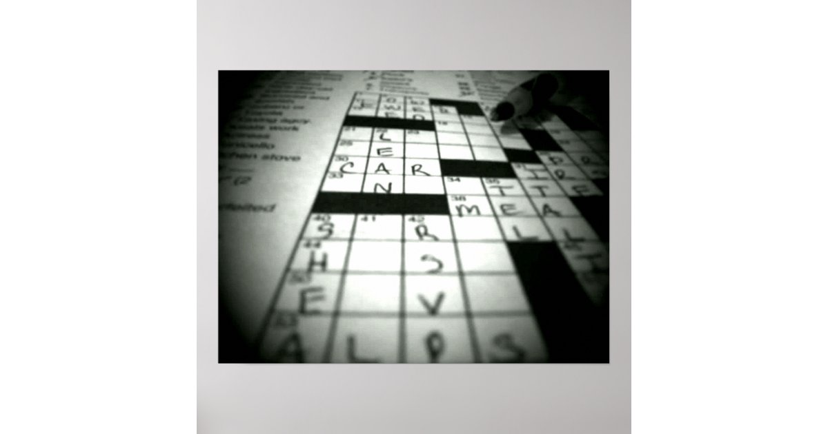 Crossword poster | Zazzle