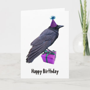 Raven Birthday Cards | Zazzle UK
