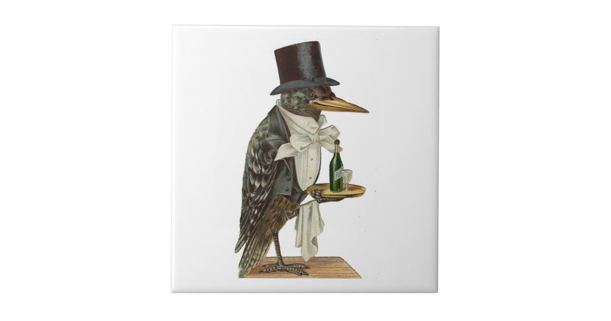 Crow Waiter Tile | Zazzle