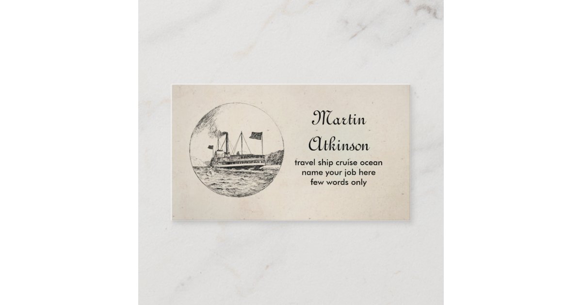 cruise ship business card | Zazzle