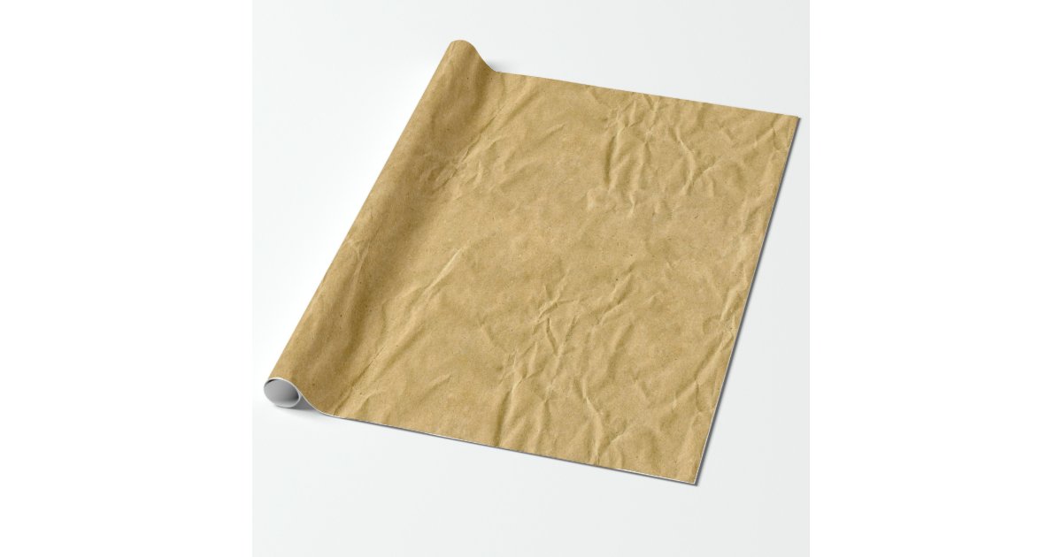 Crumpled Cardboard Texture Wrapping Paper | Zazzle