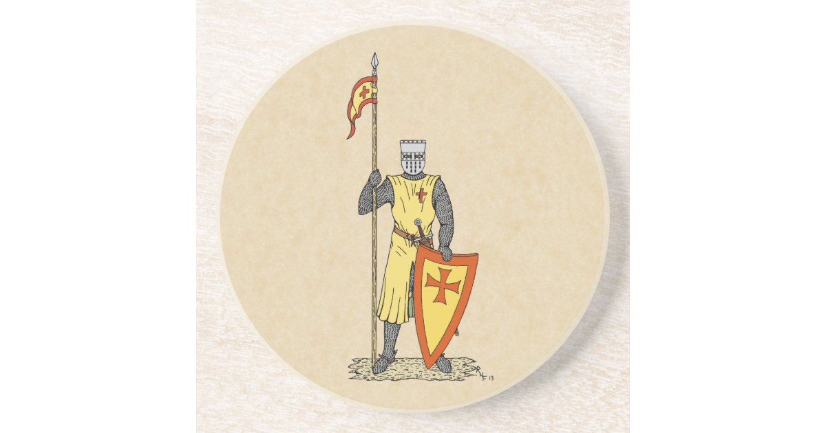 Crusader Knight Early 13th Century Coaster | Zazzle