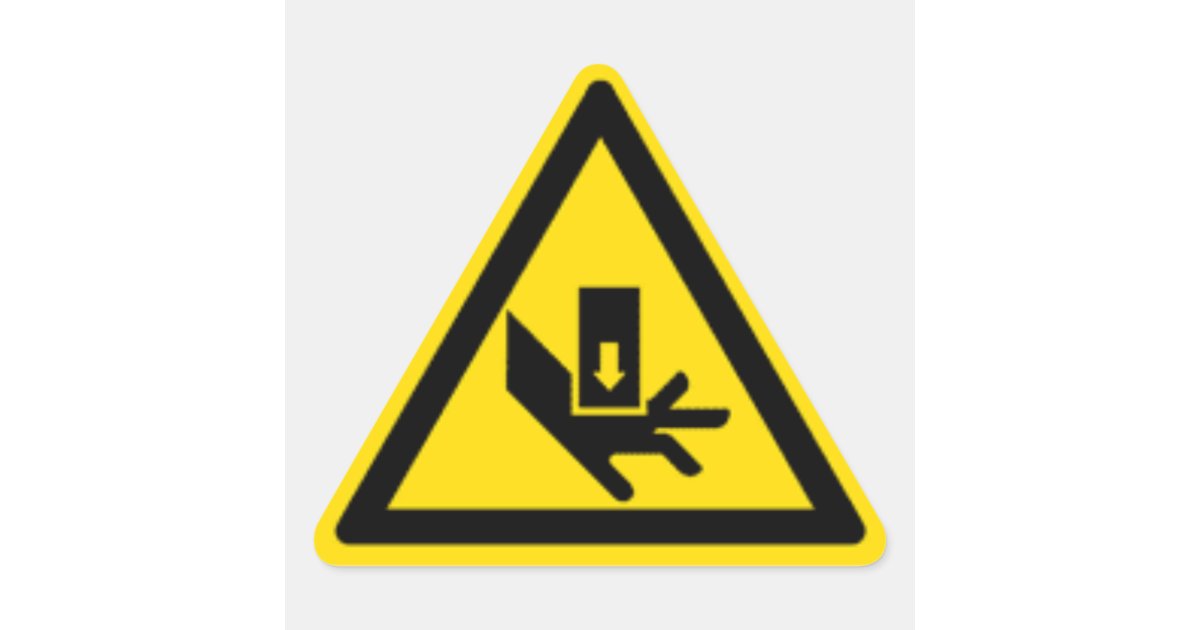 Crush Hazard Warning Triangle Sticker | Zazzle