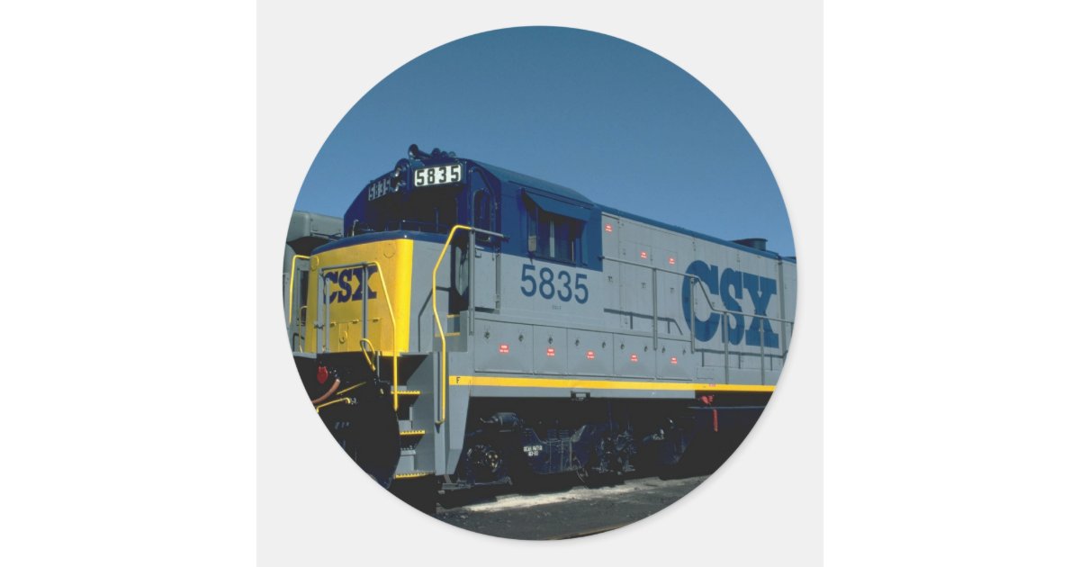 CSX GE B36-7 CLASSIC ROUND STICKER | Zazzle