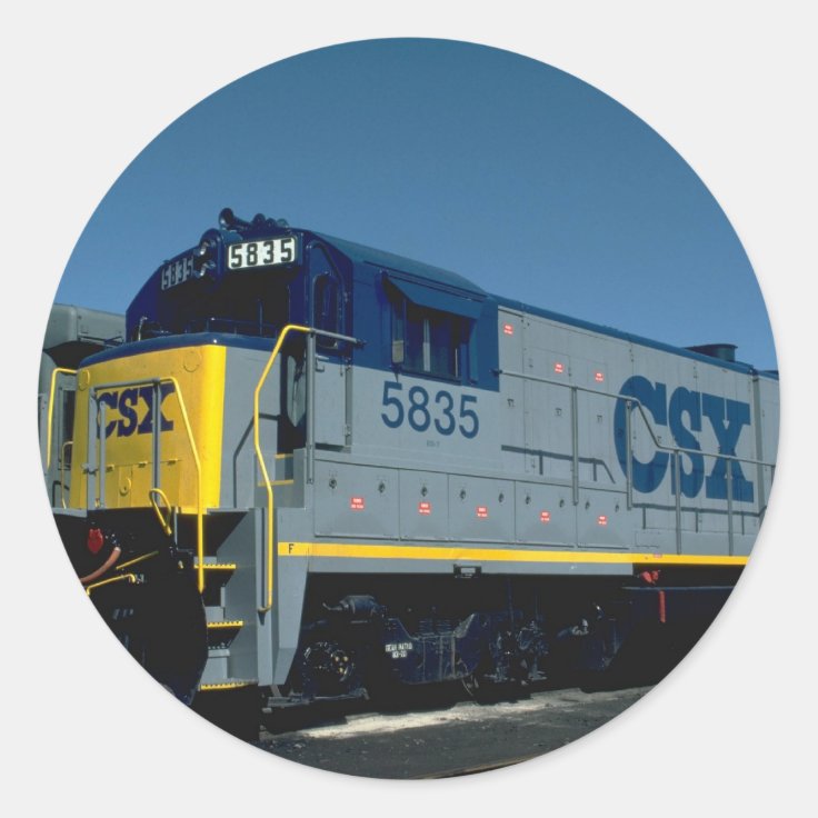 CSX GE B36-7 CLASSIC ROUND STICKER | Zazzle