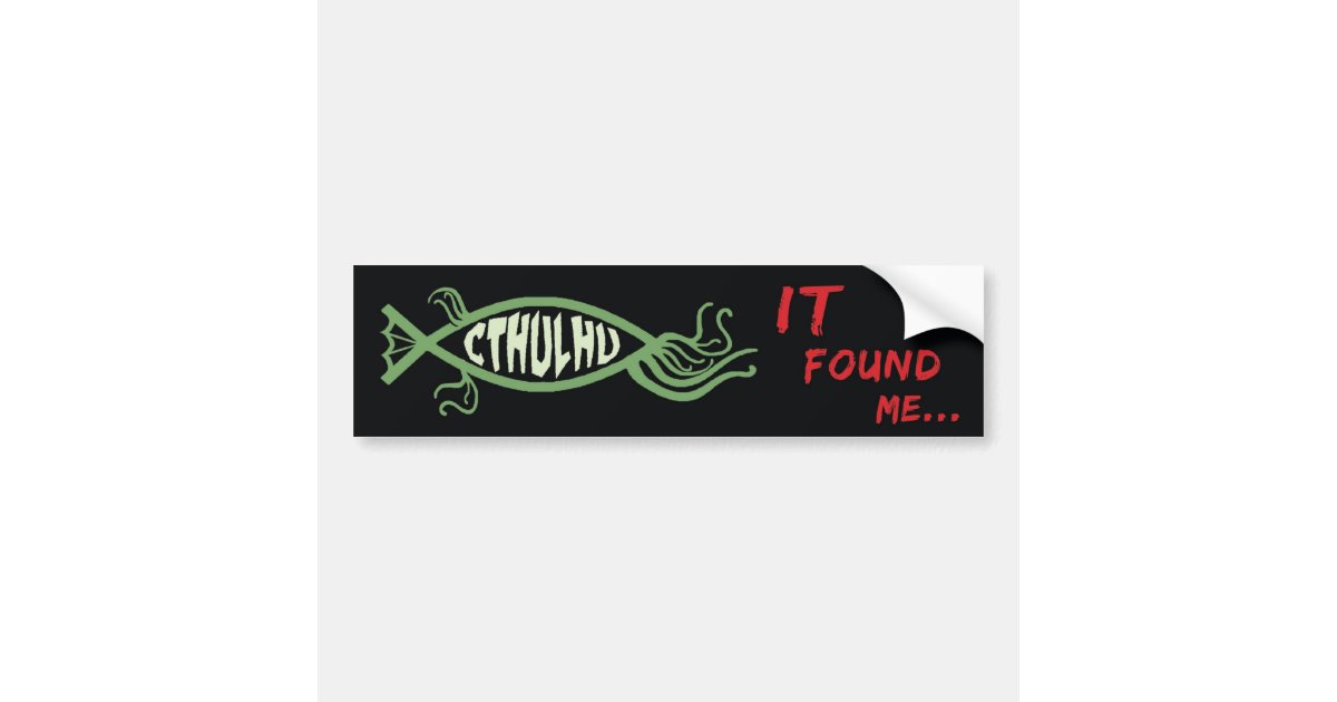 Cthulhu Fish Bumper Sticker - Lovecraft | Zazzle