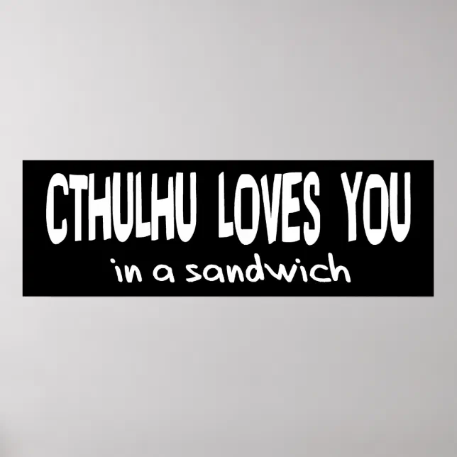 Cthulhu Loves You Poster | Zazzle