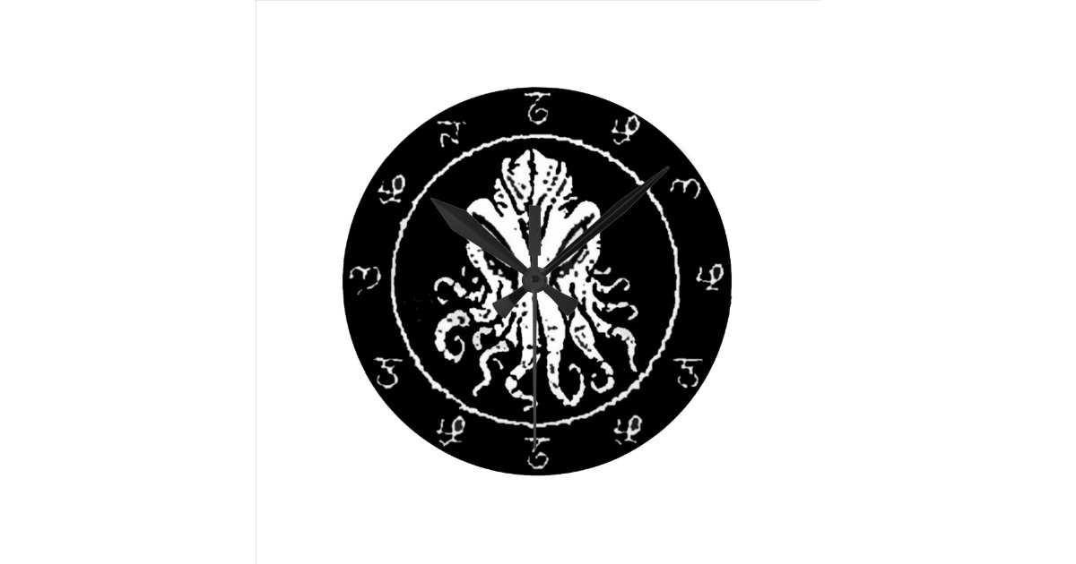 Cthulhu Round Round Clock | Zazzle.co.uk