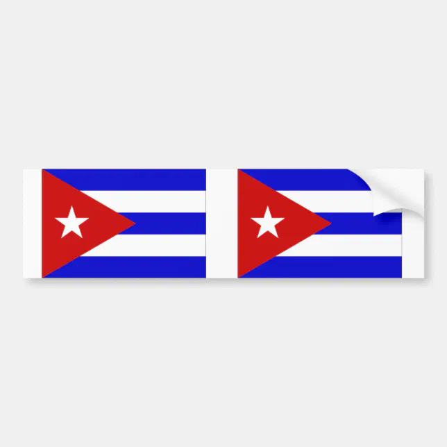 Cuba flag bumper sticker | Zazzle