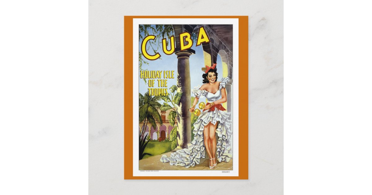 Cuba Vintage Travel Postcard | Zazzle