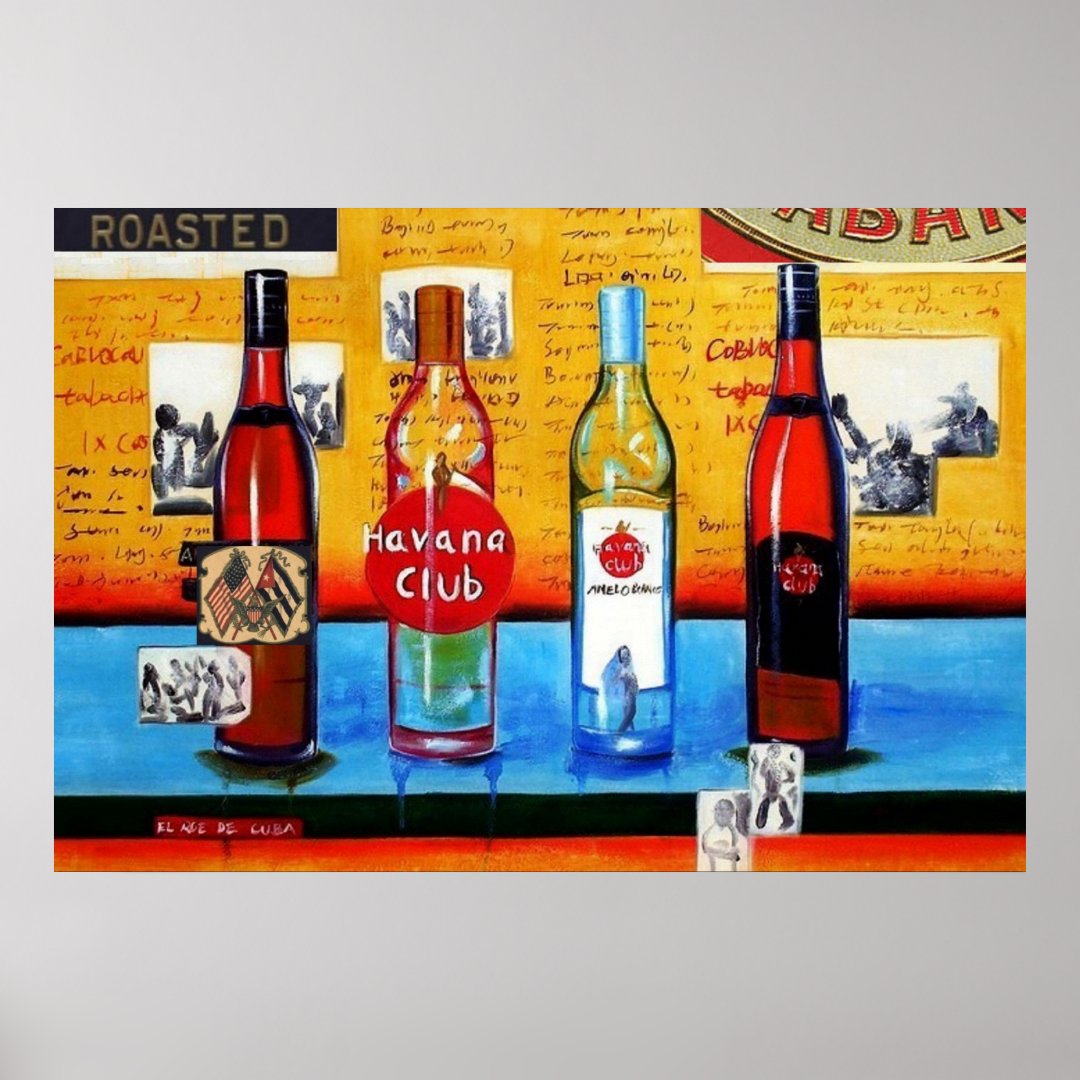 Cuban Rum Art Poster | Zazzle