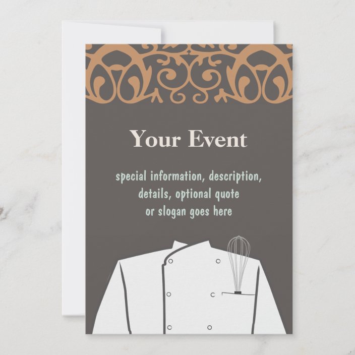 Culinary Chef Invitation | Zazzle.co.uk