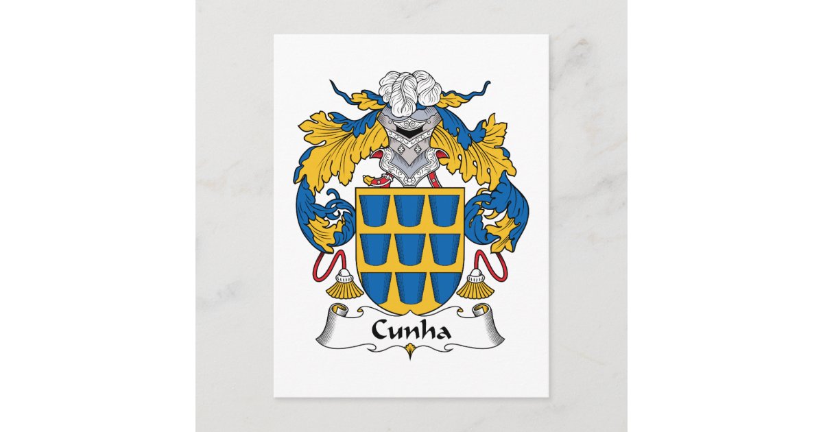 Cunha Family Crest Postcard | Zazzle