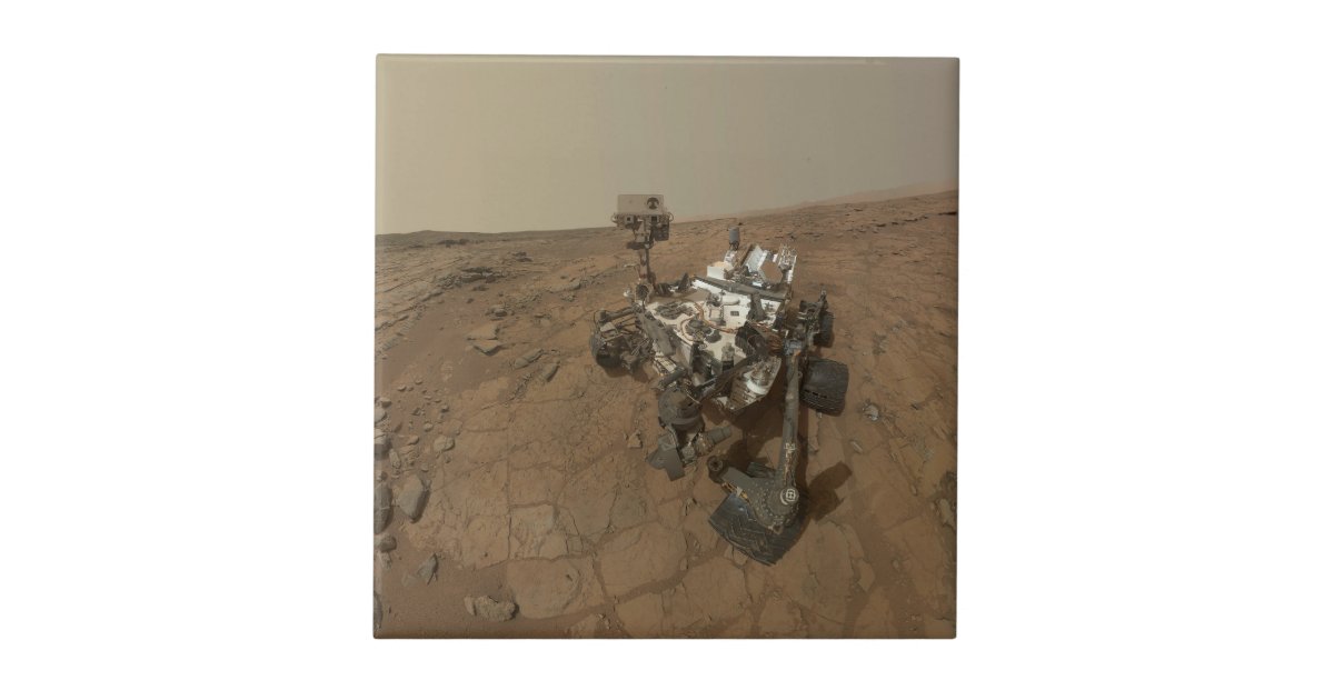 Curiosity Rover On The Surface Of Mars. Tile | Zazzle