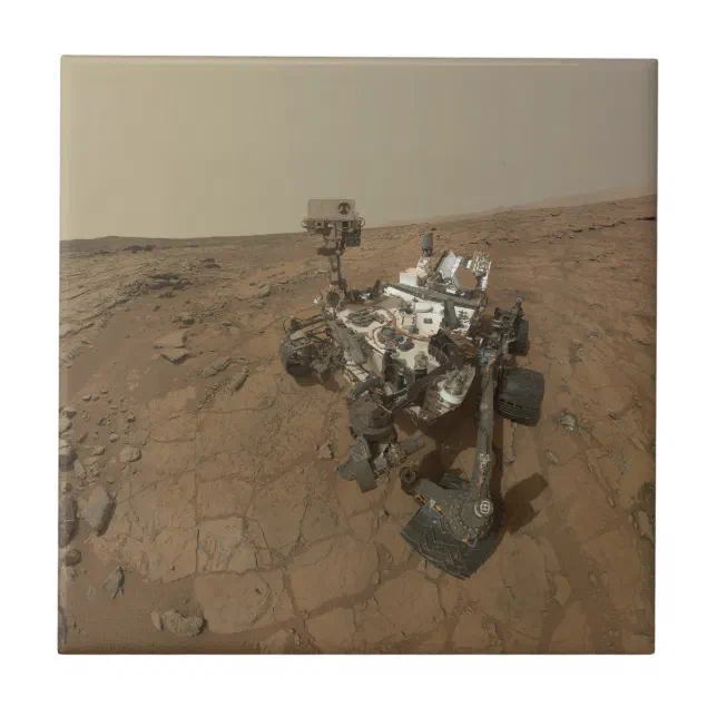 Curiosity Rover On The Surface Of Mars. Tile | Zazzle
