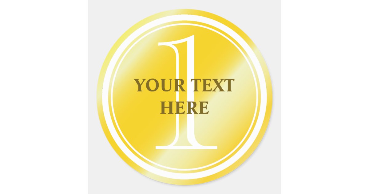 Custom 1st prize gold medal stickers and seals | Zazzle