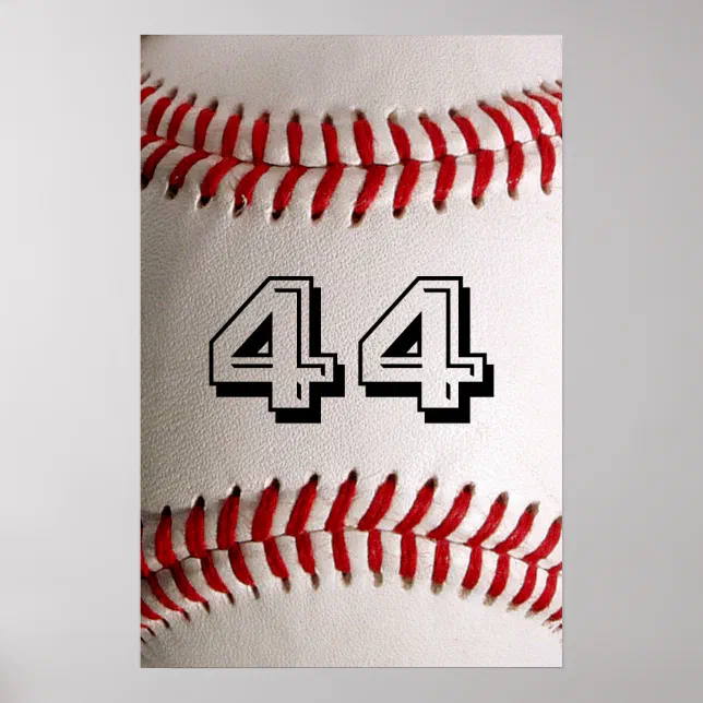 Custom Baseball Number Art – High-Def Sports Photo Poster | Zazzle