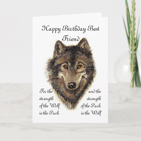 Wolf Birthday Cards | Zazzle UK