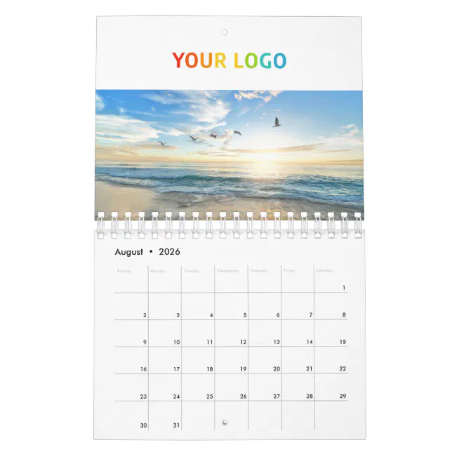 Custom Business Company Logo Office Photo Calendar | Zazzle