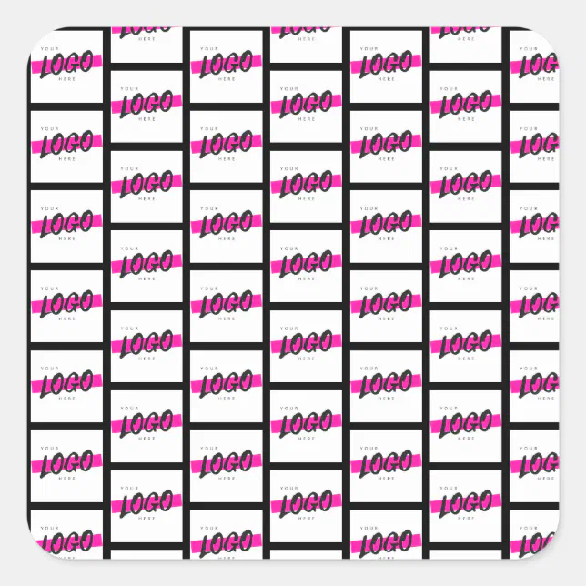 Custom Business Logo Company Corporate Promotional Square Sticker | Zazzle